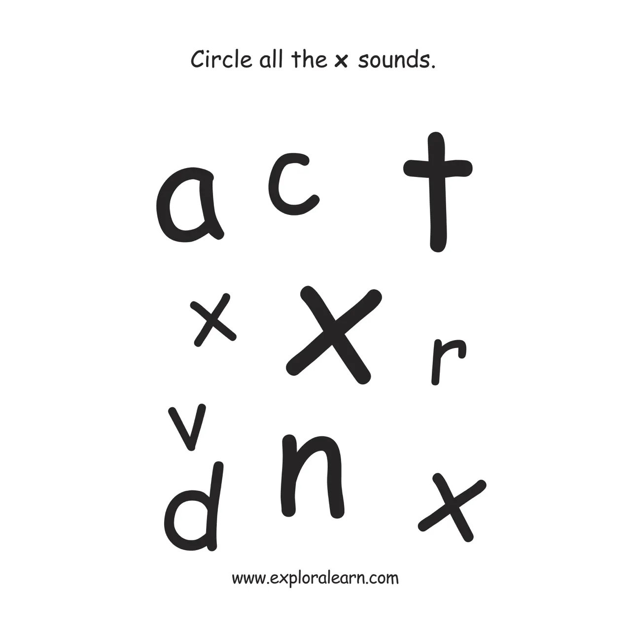 Free Exploralearn Worksheets, beginning sound worksheet