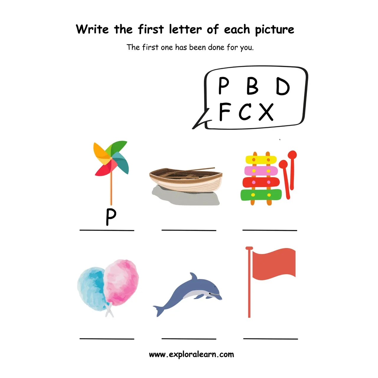Write The Beginning Sound Worksheets