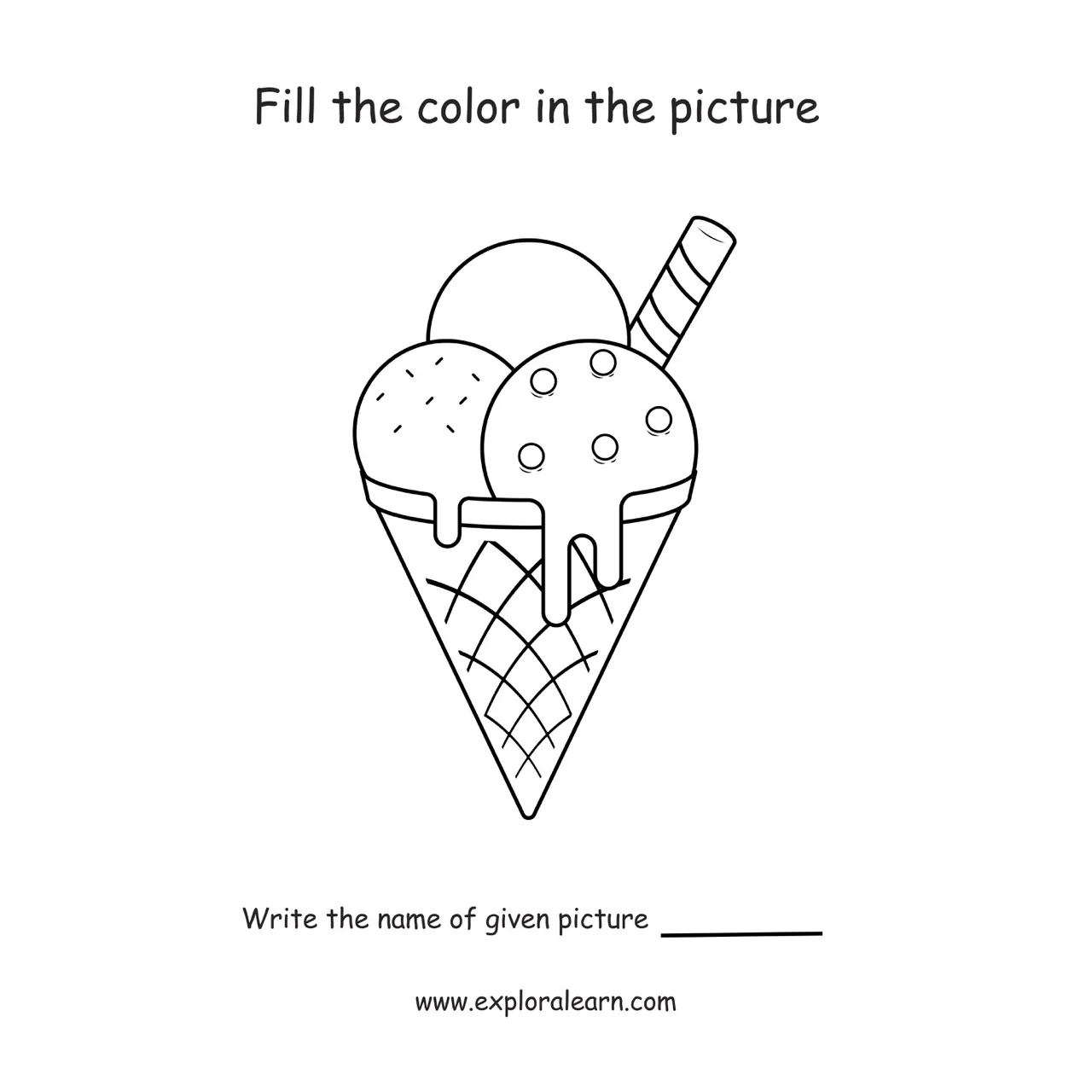 Free Exploralearn Worksheets, Phonics Alphabet Colouring Worksheet