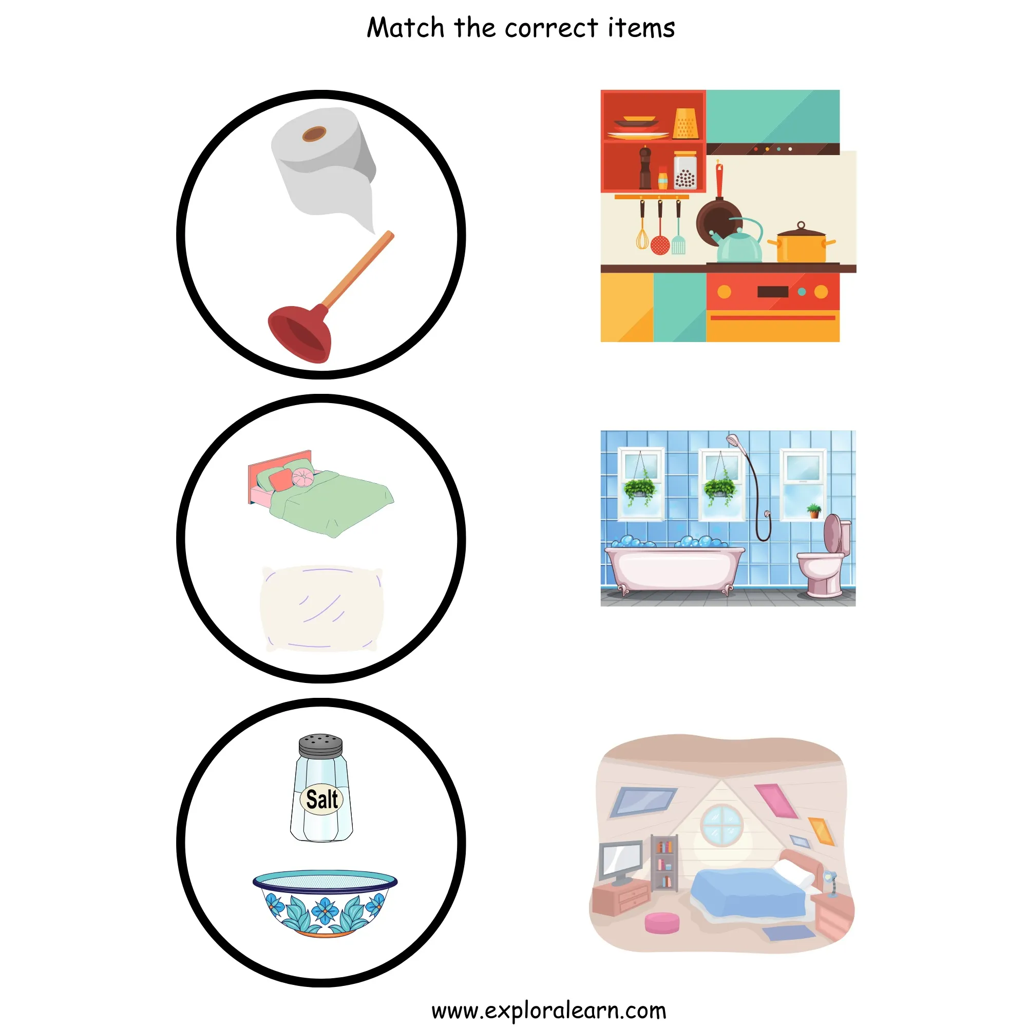 Free Exploralearn Worksheets, General Awarenesss, Things Around Us ...