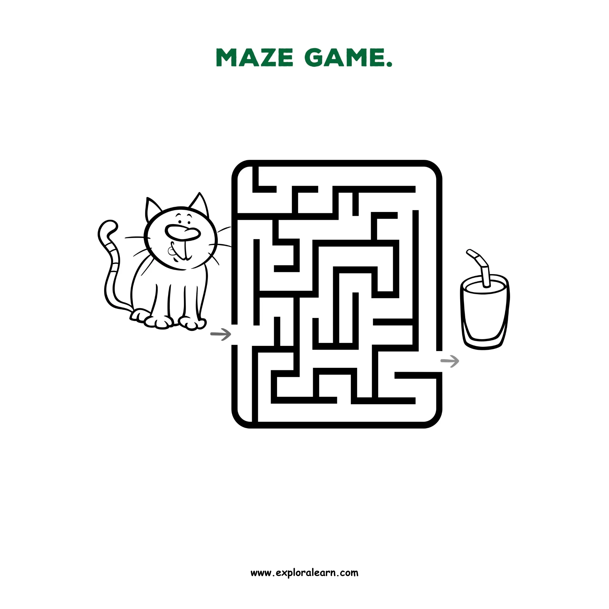 Free Exploralearn Worksheets, Logical Worksheets,Mazes Level 2