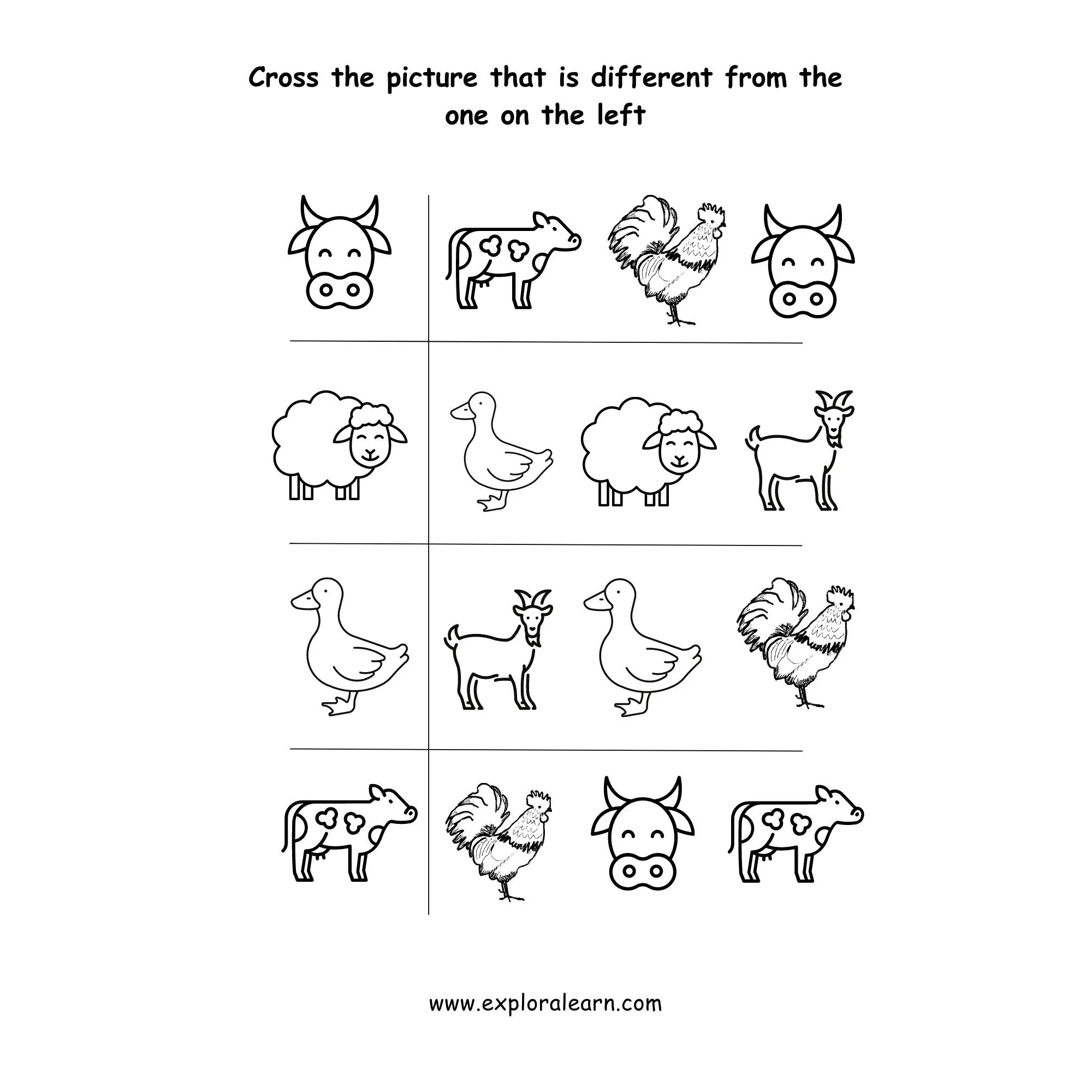 free-exploralearn-worksheets-comparisons-worksheets-same-and-different