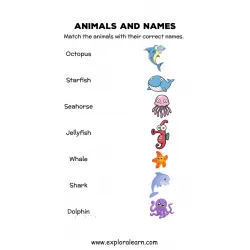 Free Exploralearn Worksheets, Animals Worksheets,Animal Identification
