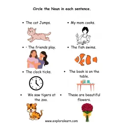 Free Exploralearn Worksheets, Class 1 English Grammar Worksheets ...