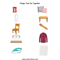 Free Exploralearn Worksheets, Things that Go Together Worksheets,Things ...