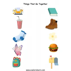 Free Exploralearn Worksheets, Things that Go Together Worksheets,Things ...