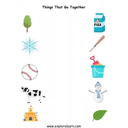 Free Exploralearn Worksheets, Things that Go Together Worksheets,Things ...