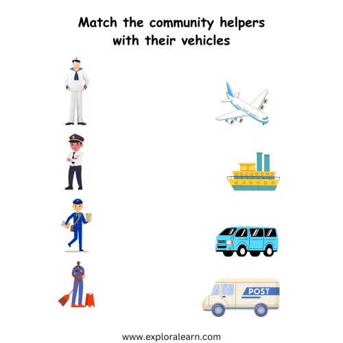 Free Exploralearn Worksheets, Community Helper Worksheets,Community ...