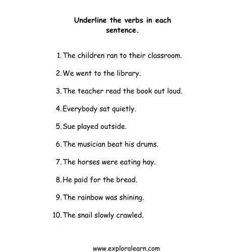 Free Exploralearn Worksheets, Class 1 English Grammar Worksheets ...
