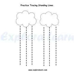 Free Exploralearn Worksheets, Standing Lines Practice worksheet.