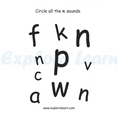 Free Exploralearn Worksheets, beginning sound worksheet