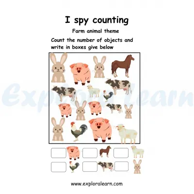 Free Exploralearn Worksheets, Counting worksheet