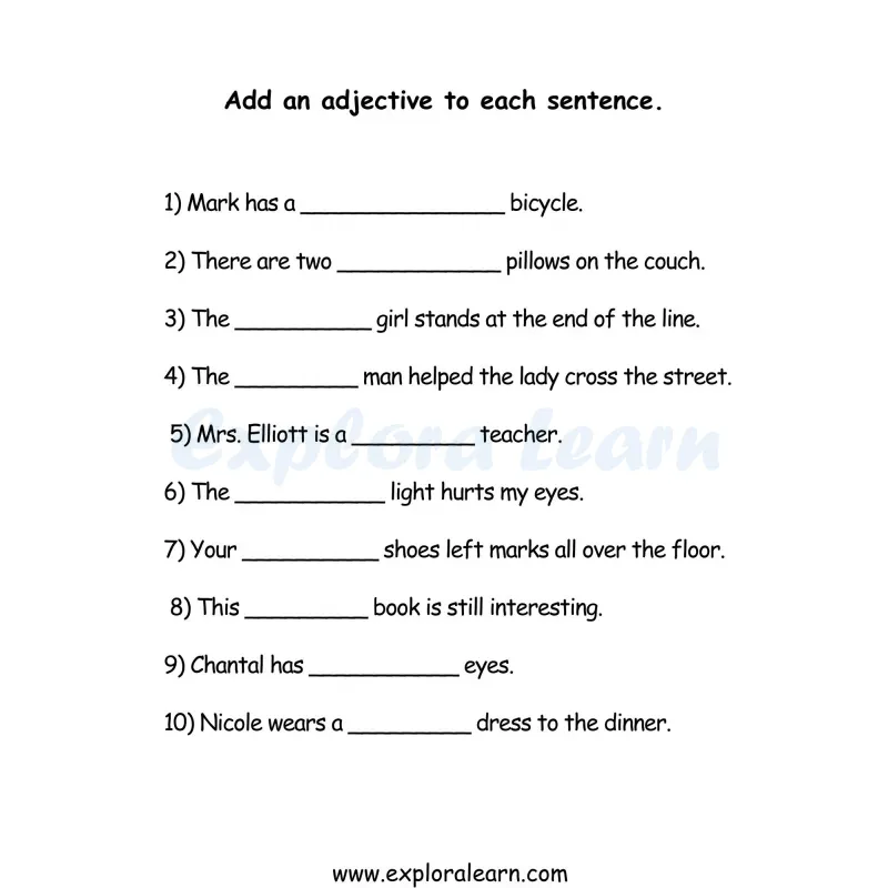 Free Exploralearn Worksheets, Class 1 English Grammar Worksheets ...